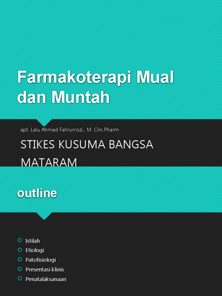 Farmakoterapi Mual Dan Muntah | PDF