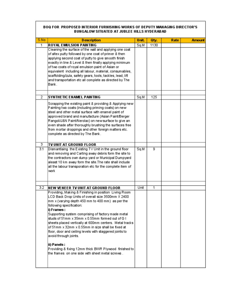 01 APPROVED SIGNED BOQ Final | PDF | Sink | Plywood
