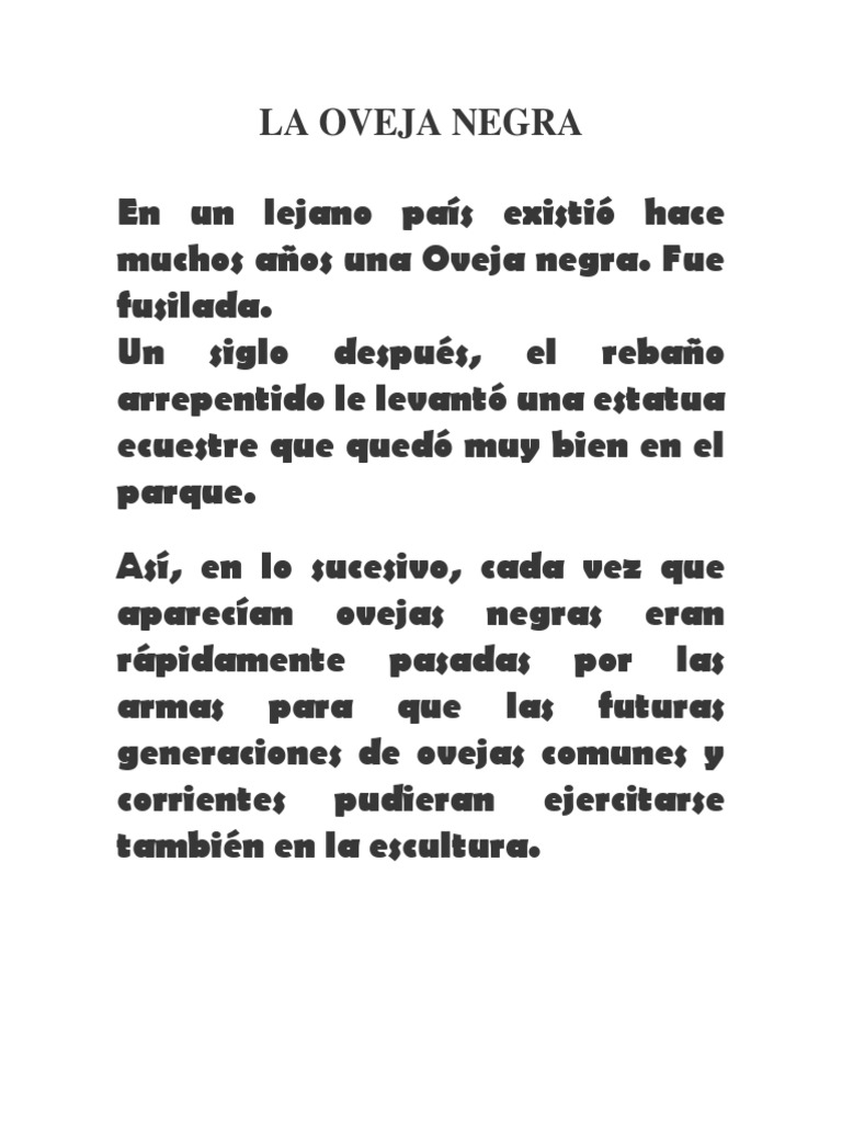 La Oveja Negra Pdf Pdf