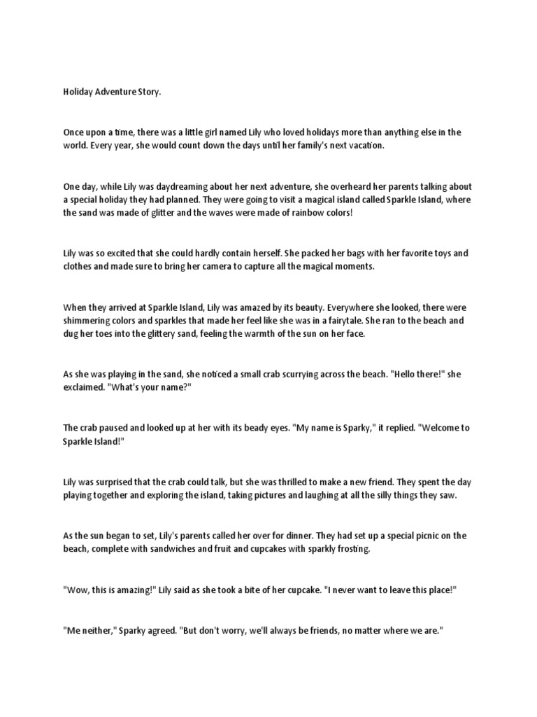 Holiday Adventure Story | PDF