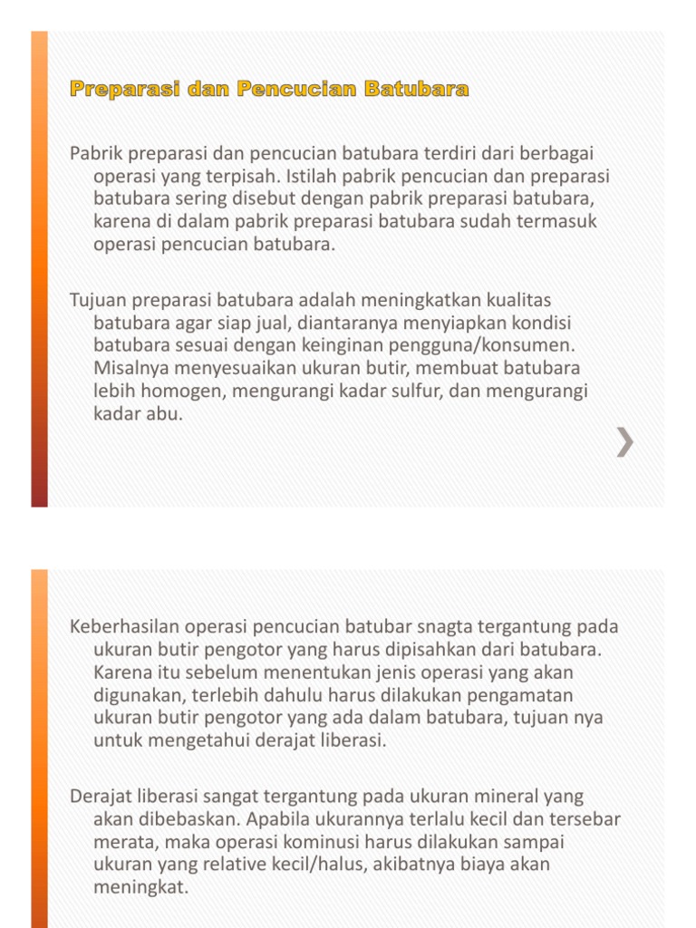 Preparasi Batubara | PDF