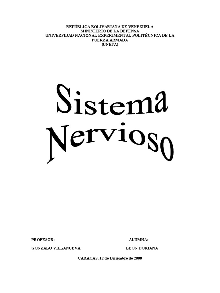 Sistema Nervioso | PDF | Sistema nervioso | Sistema nervioso central