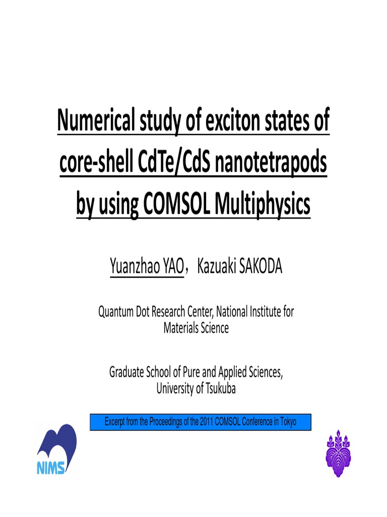 Exciton Comsol Yao - Presentation | PDF | Materials Science | Physical Chemistry