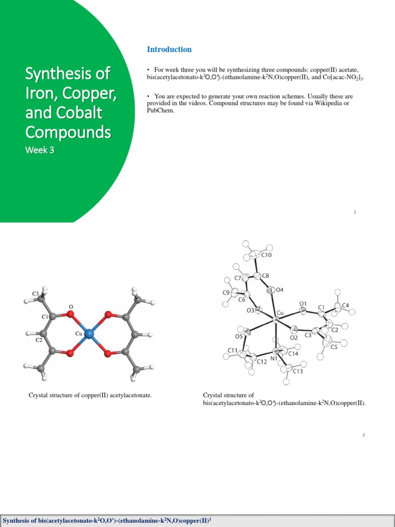 Synthesis of Copper Compounds | PDF | Precipitation (Chemistry ... Synthesis of Copper Compounds | PDF | Precipitation (Chemistry ...