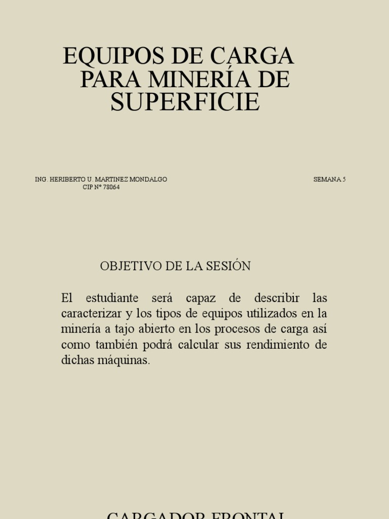 Maqmin 22 - 5 Equipos de Carga para Minería de Superfie | PDF ...