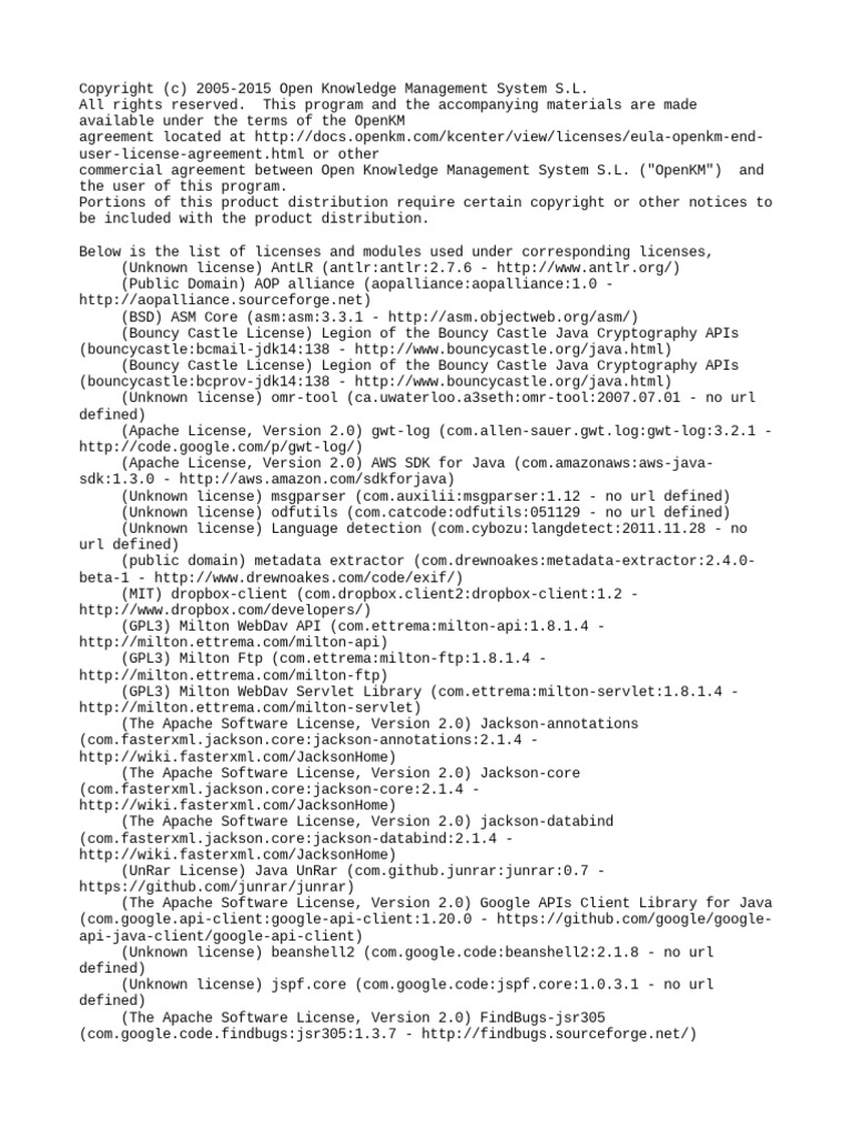 LICENSE | PDF | Java (Programming Language) | Computing