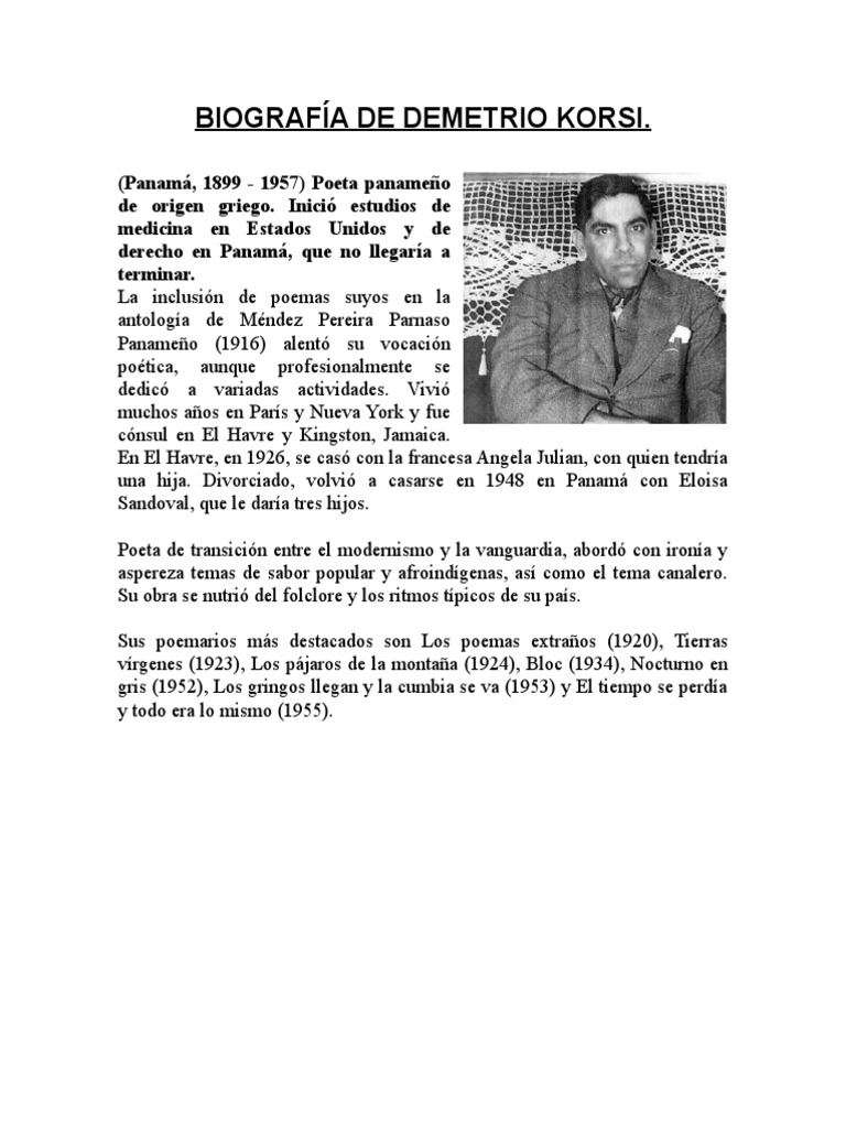 Biografía de Demetrio Korsi | PDF | Clásicos