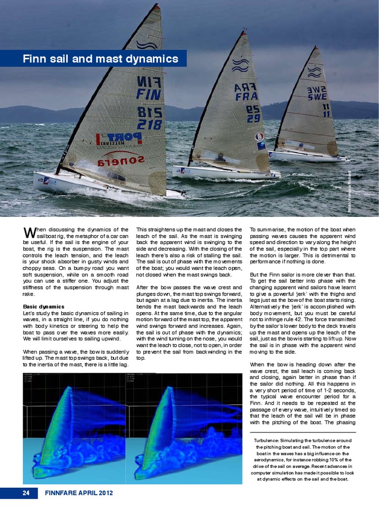 Finn Mast Dynamics by Wb-Sails | PDF | Rudder | Sail