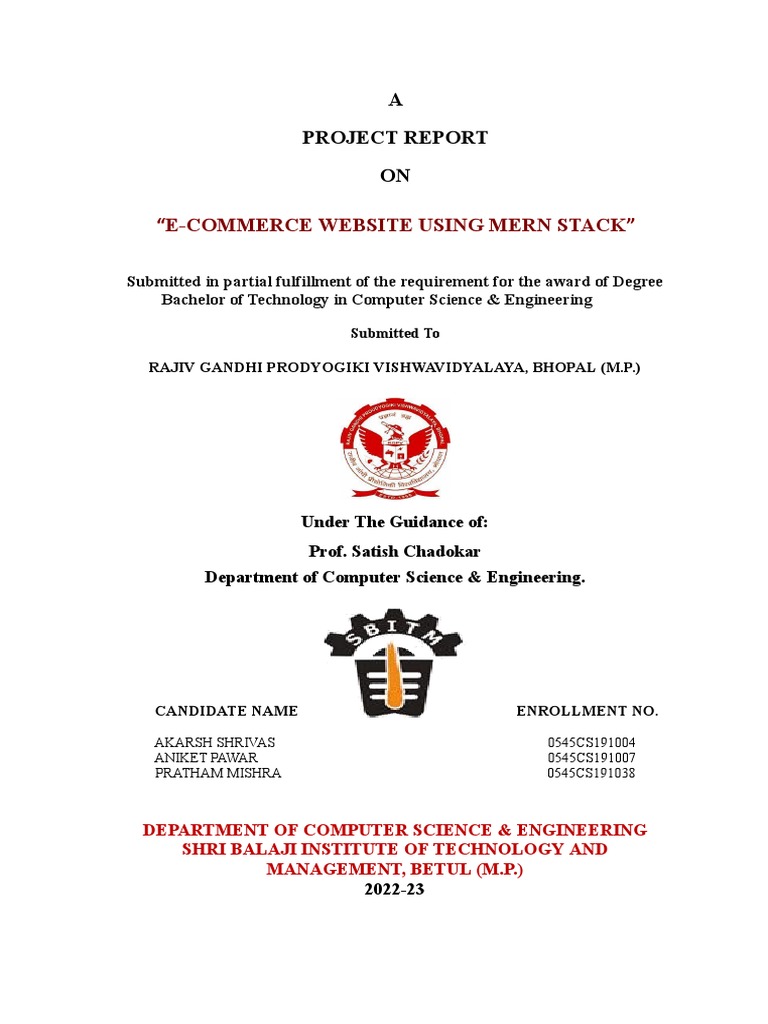 E-commerce website using Mern Stack | PDF | Document Object Model ...