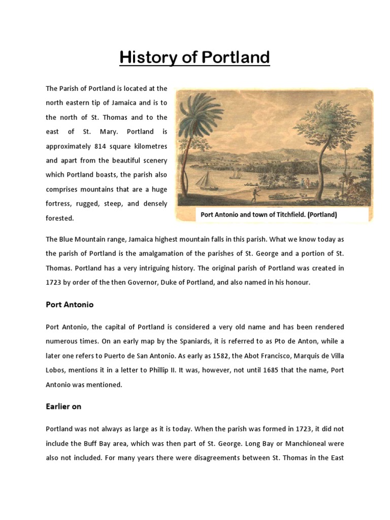 A Comprehensive History of the Parish of Portland from its ...