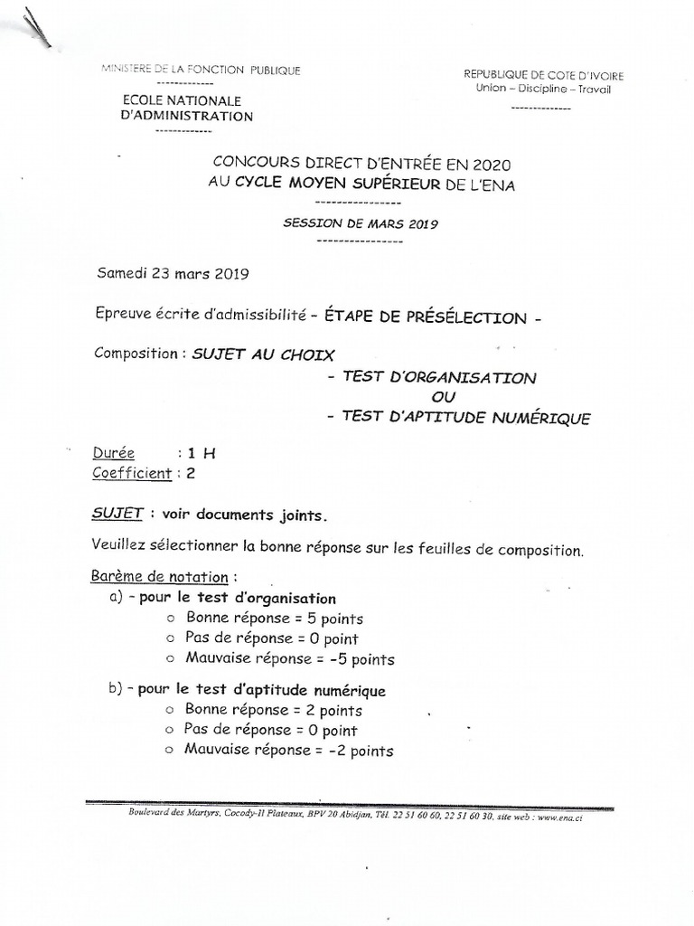 CMS - Test Logique - Mars2019 PDF | PDF