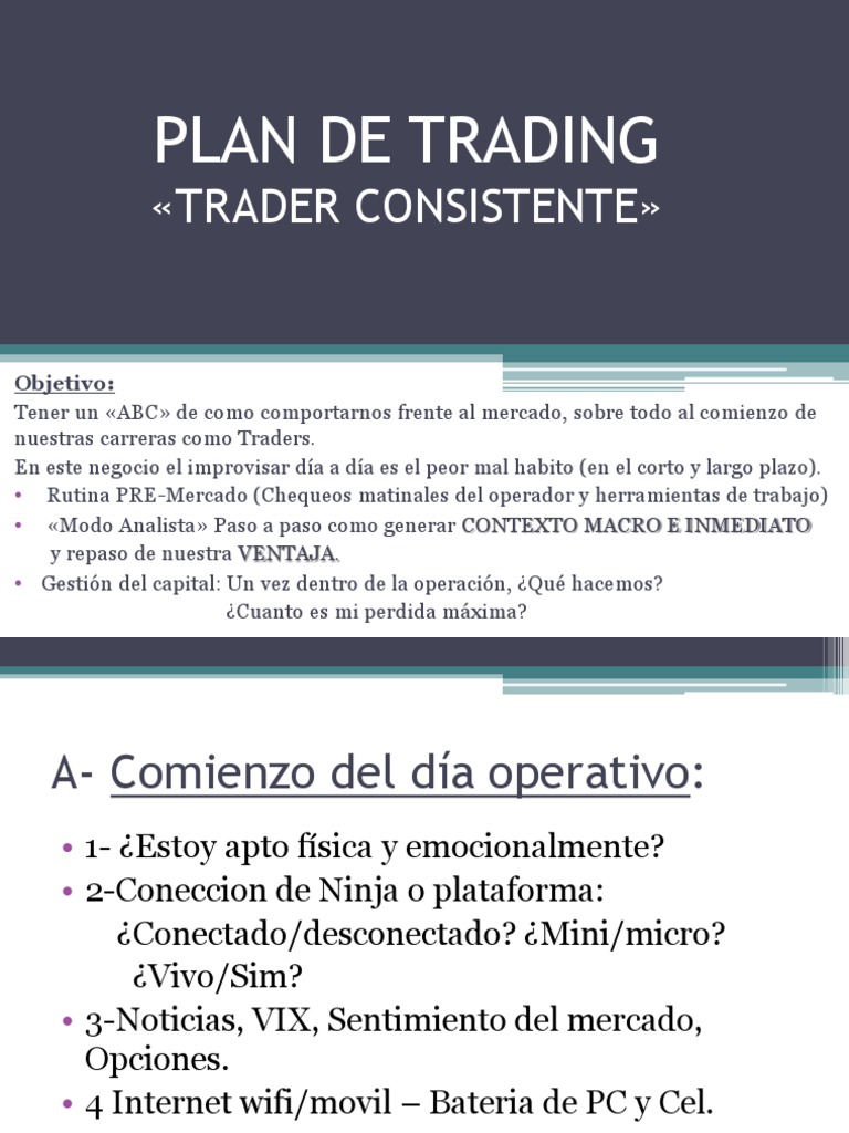Plan de Trading | PDF | Negocios