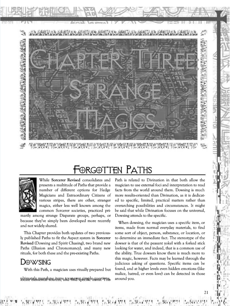 m20 Sorcererx27s Companion PDF | PDF | Dowsing | Spider