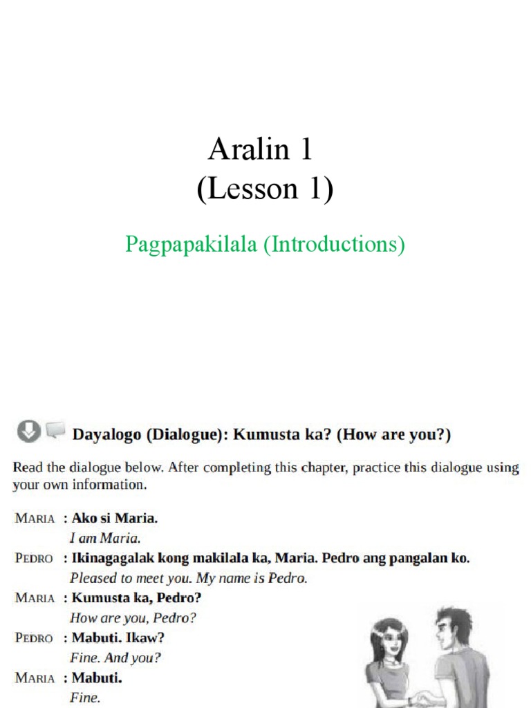Aralin 1 (Pagpapakilala) | PDF