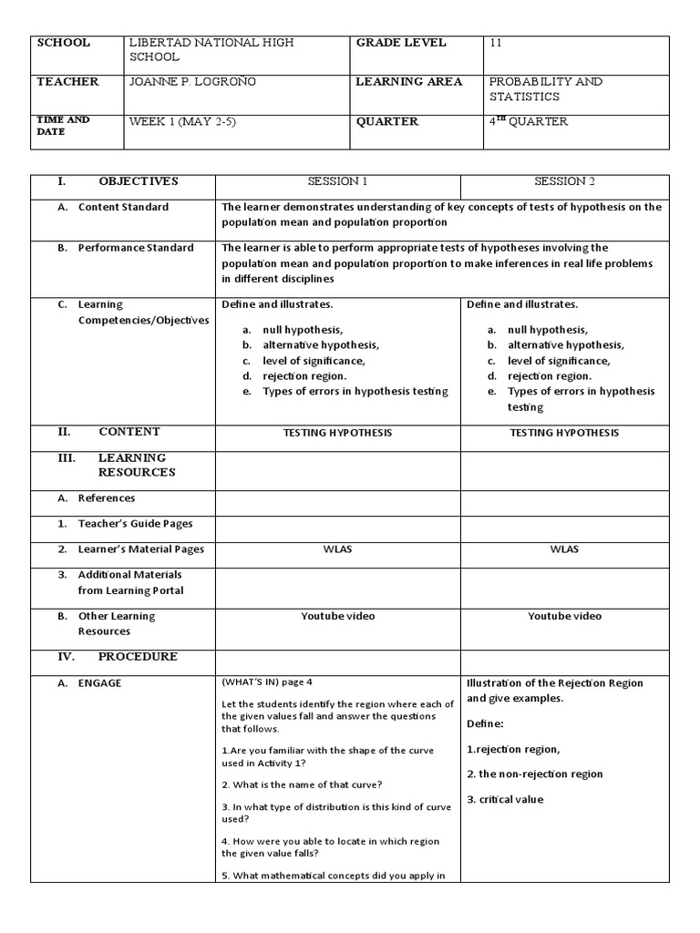 Dll Prob And Stat Q4 Pdf 