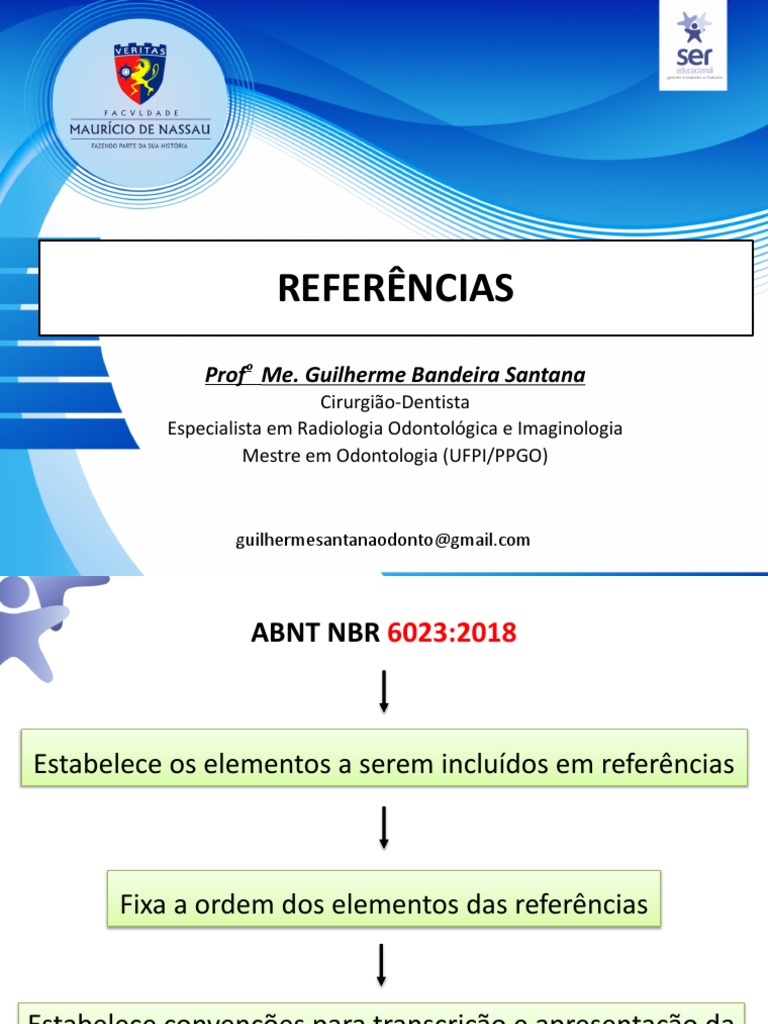 Aula Referências ABNT Prof. Guilherme Santana 2022.1 PDF | PDF | Brasil | São Paulo