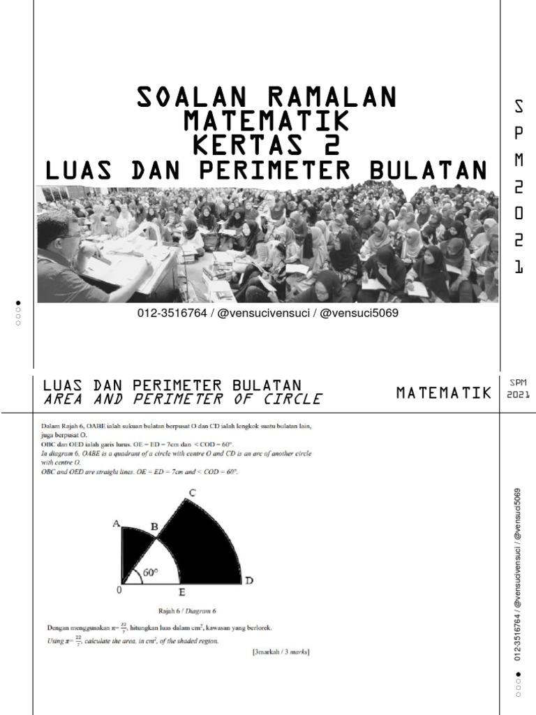 Luas Dan Perimeter Bulatan | PDF | Elementary Geometry | Distance