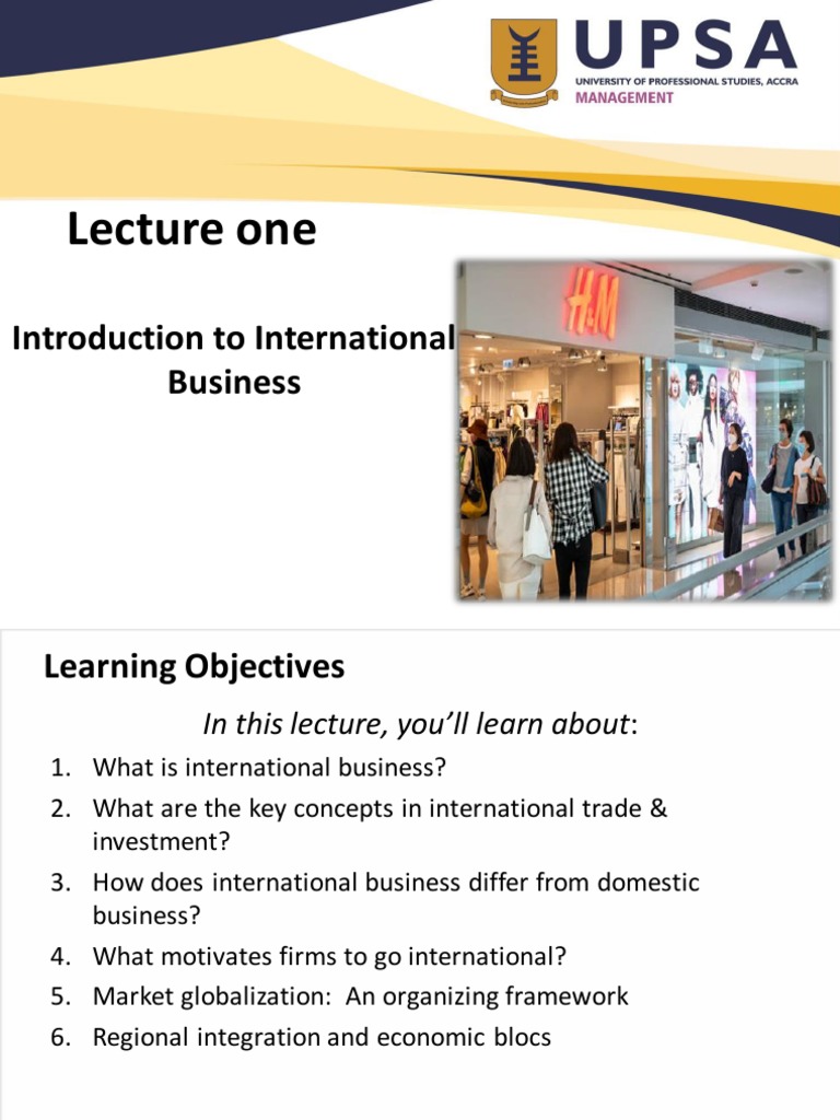 Lecture 1 - Introduction To International Business PDF | PDF | Regional ...