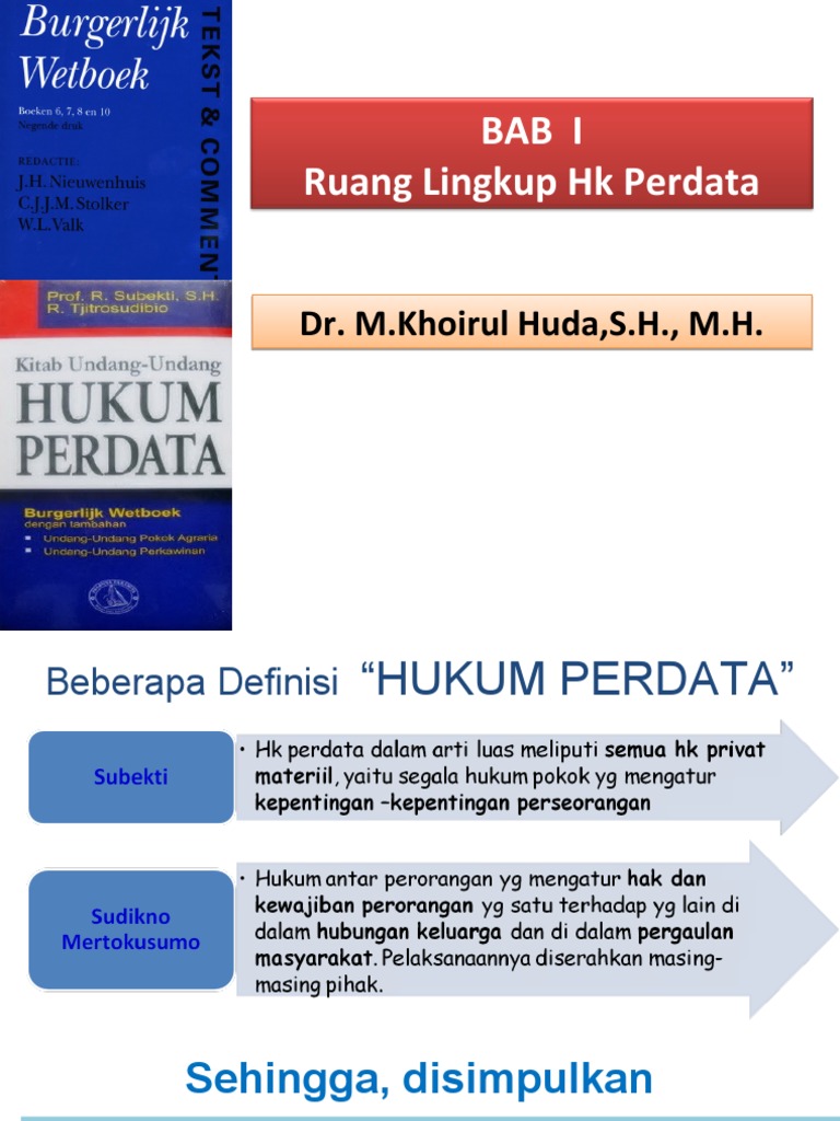 Hukum Perdata 1 | PDF