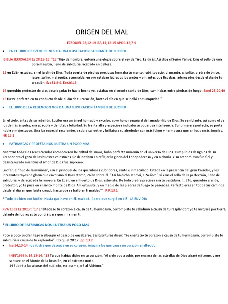 Origen Del Mal | PDF