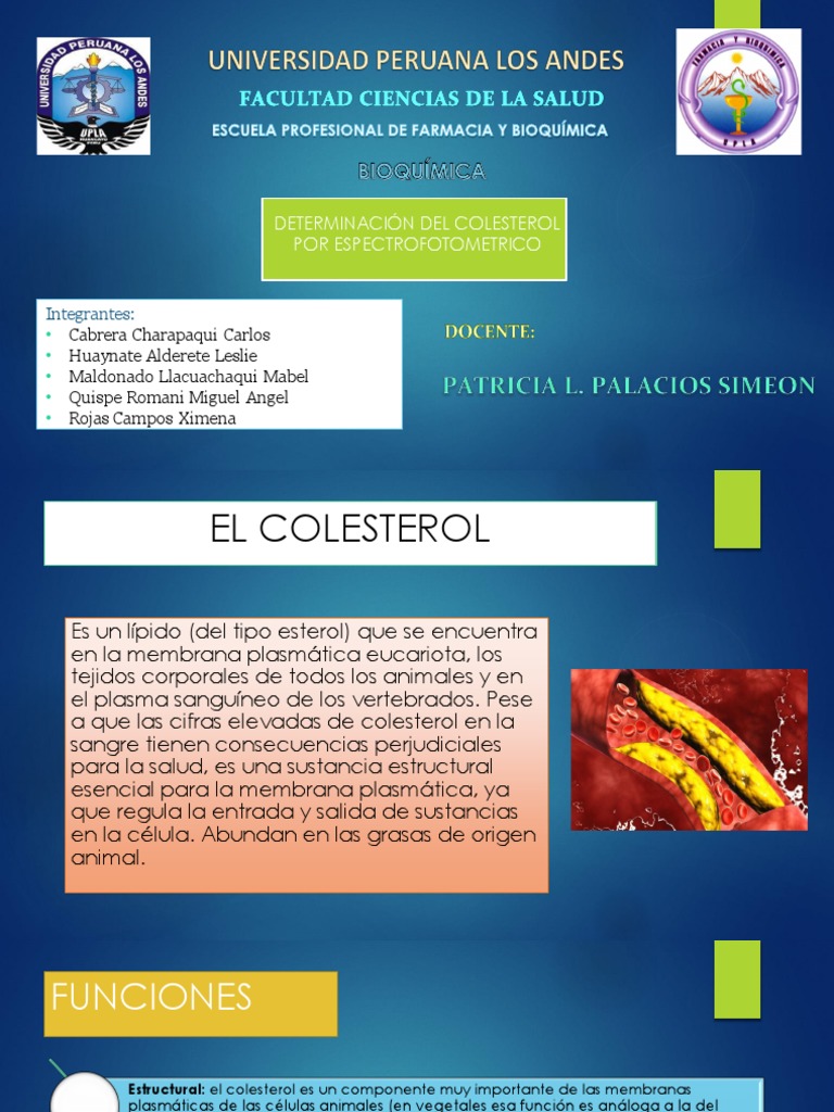 Determinación del Colesterol | PDF | Colesterol | Hipercolesterolemia