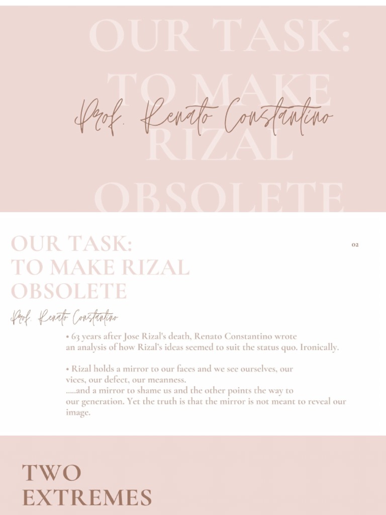 Our Task - To Make Rizal Obsolete PDF | PDF