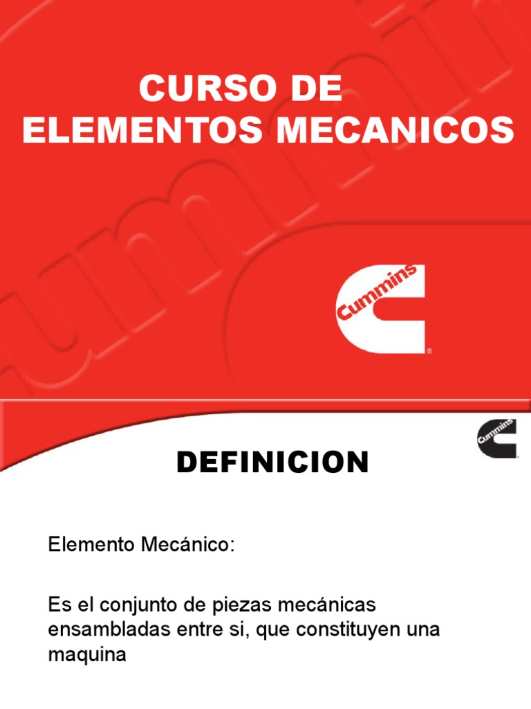 ELEMENTOS MECANICOS TPM ..ppt | PDF | Tornillo | Sector secundario de la economía