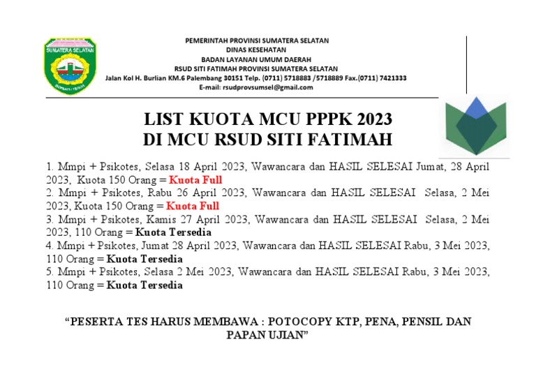 List P3K 2023 | PDF