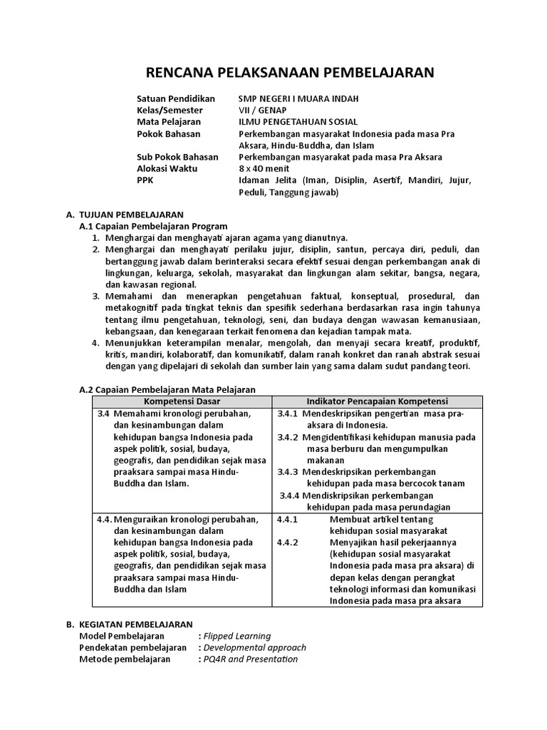 RPP MERDEKA BELAJAR SEKOLAH MERDEKA 4 juli 2020 | PDF