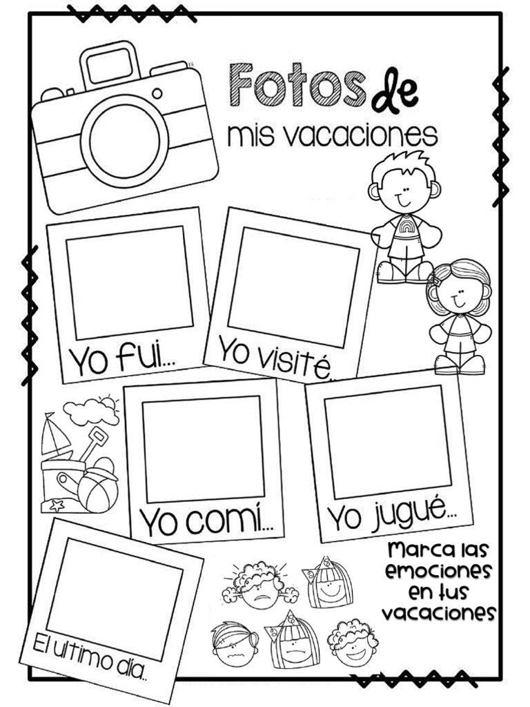 Mis Vacaciones y Mis Emociones, Hoja de Trabajo | PDF