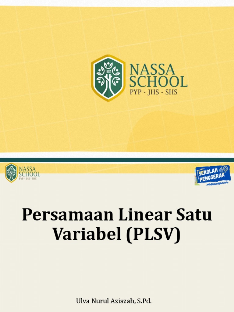 PLSV | PDF | Metode & Bahan Ajar