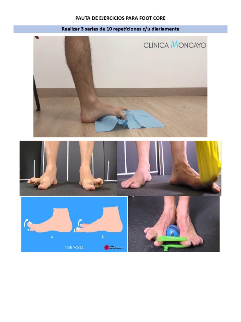 PAUTA DE EJERCICIOS PARA FOOT CORE | PDF