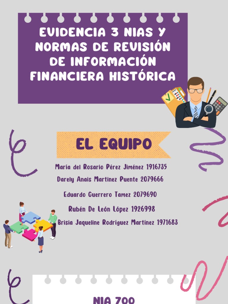 Ev3 - Eq3 - Nias y Normas de Revision Fin Hist | PDF | Auditoría | Preocupación continua