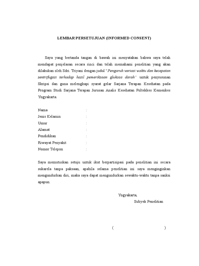 Lembar Informed Consent Pdf