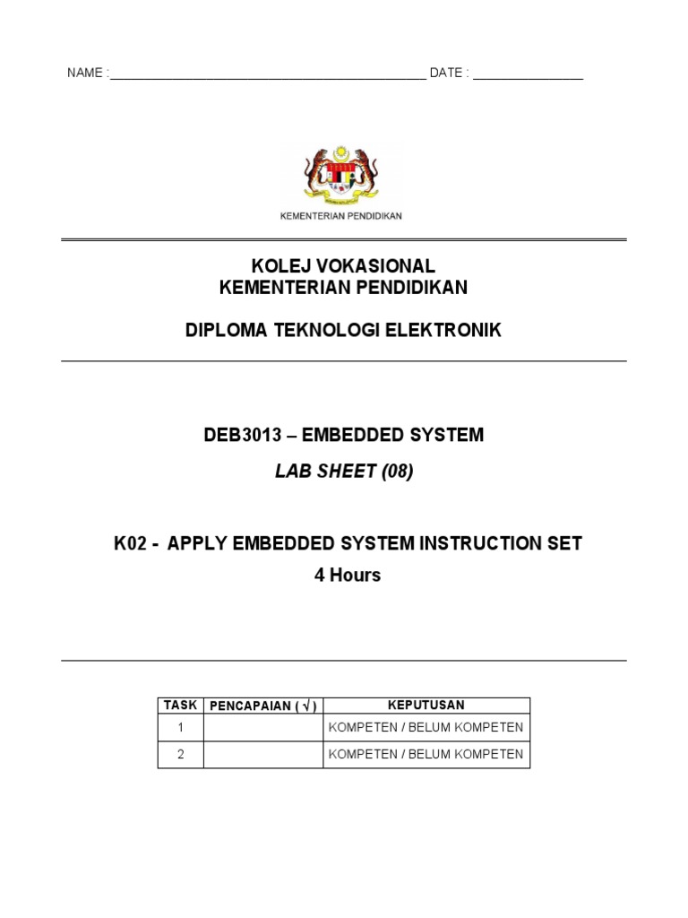 Lab08 Sheet K02 Deb3013 | PDF