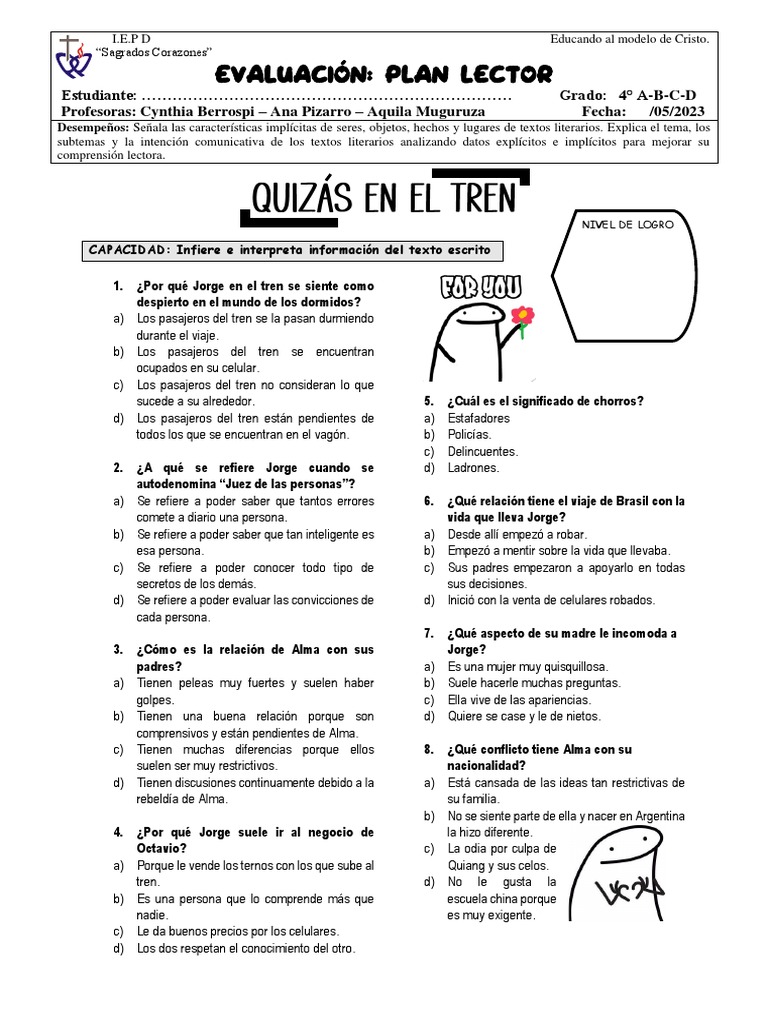 Examen de Infiere - Quizas en El Tren | PDF
