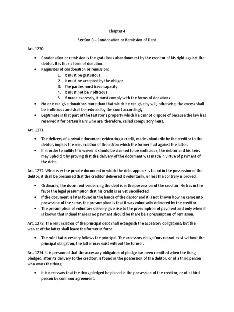 Chapter 4 (Section 3) - Reviewer | PDF | Debt | Creditor