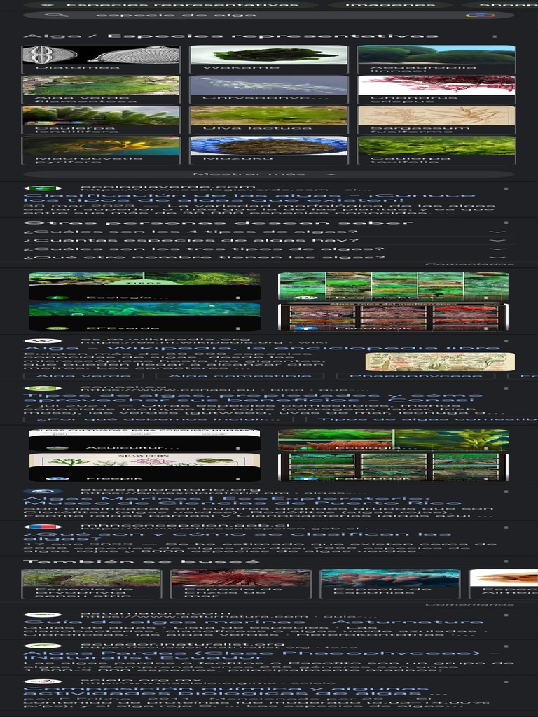 Especie de Alga | PDF | Algas | Eucariotas