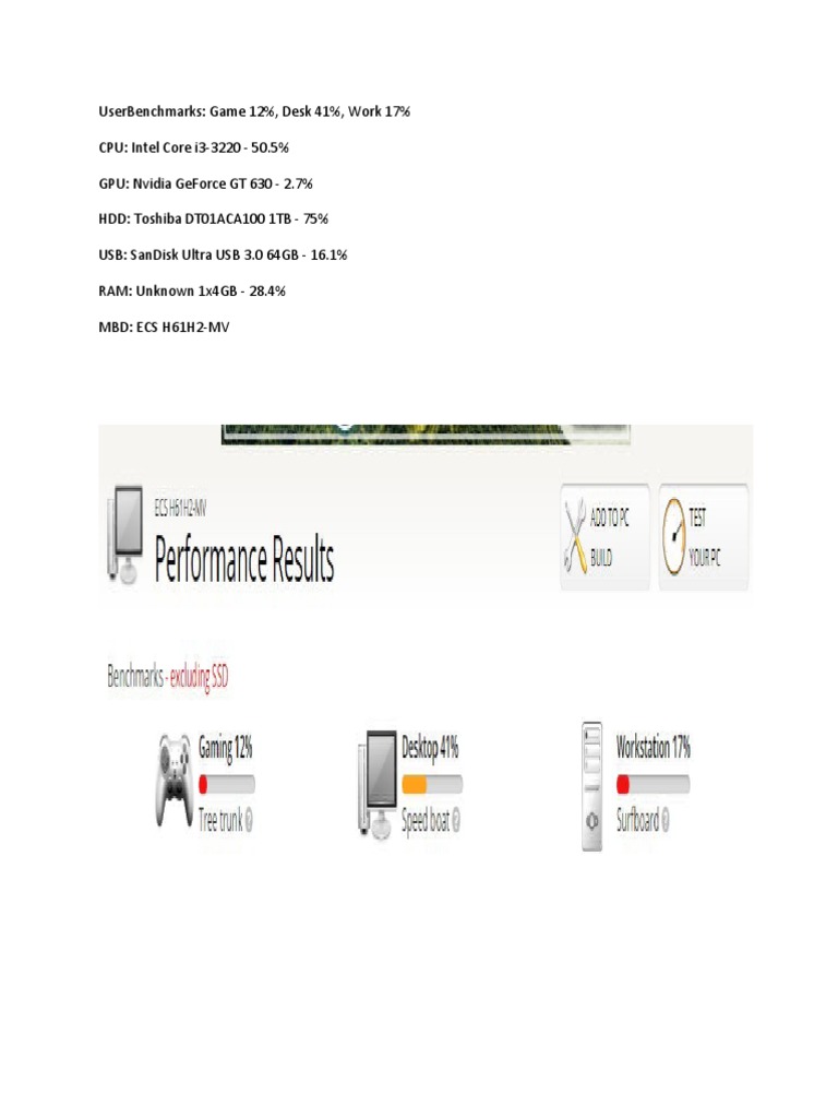 User Benchmarks | PDF