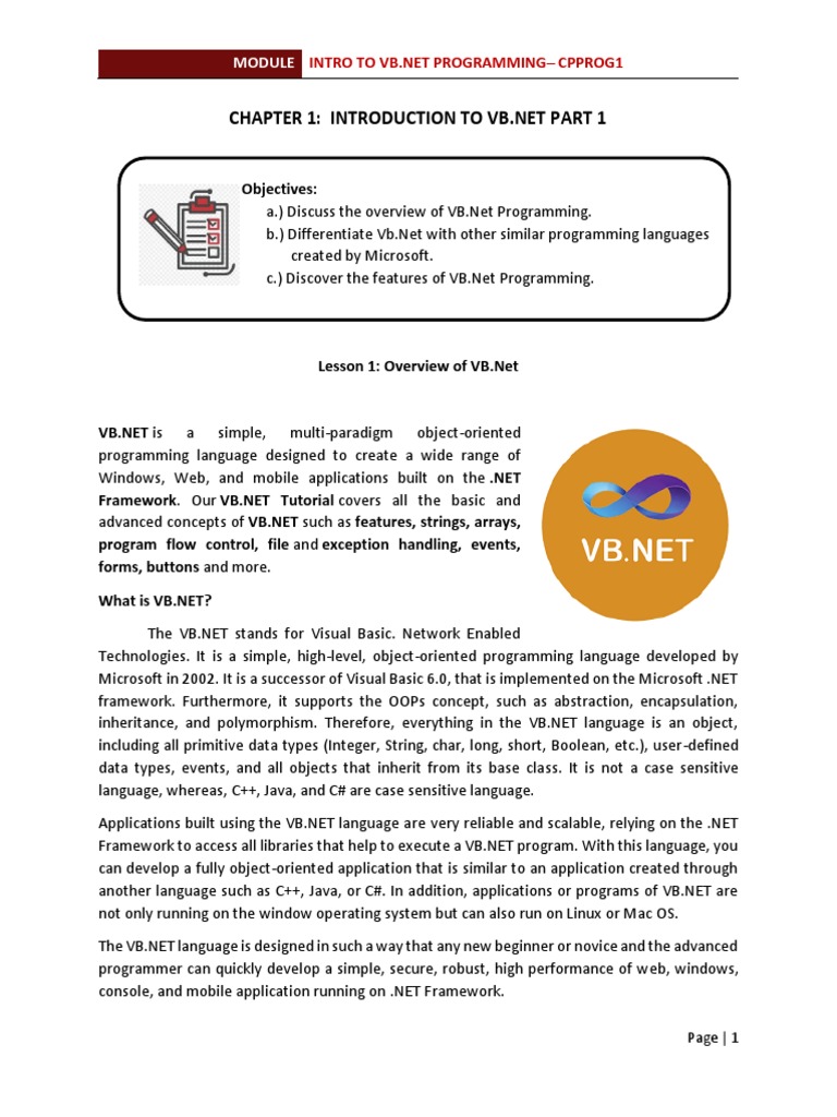 Cpprog1 - Chapter 1 PDF | PDF | .Net Framework | C Sharp (Programming Language)