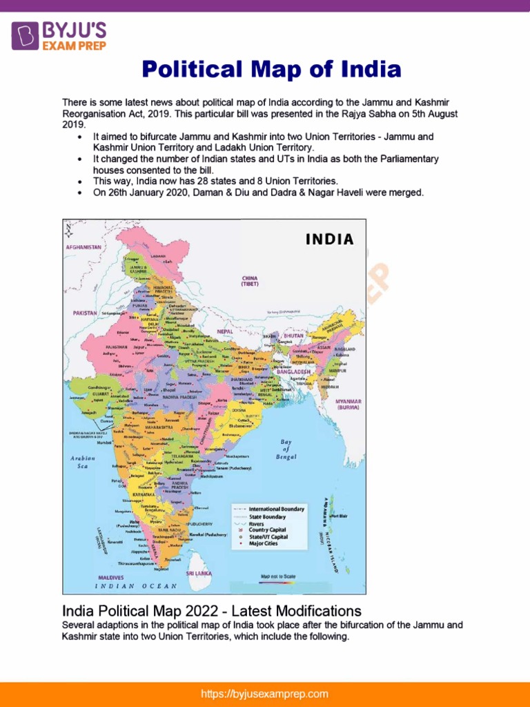 Political Map of India Upsc Notes 19 | PDF
