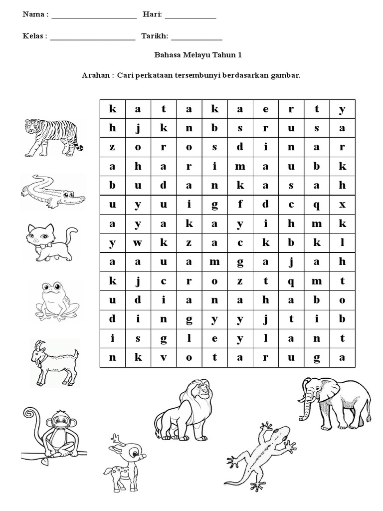 Cari Perkataan Tersembunyi | PDF