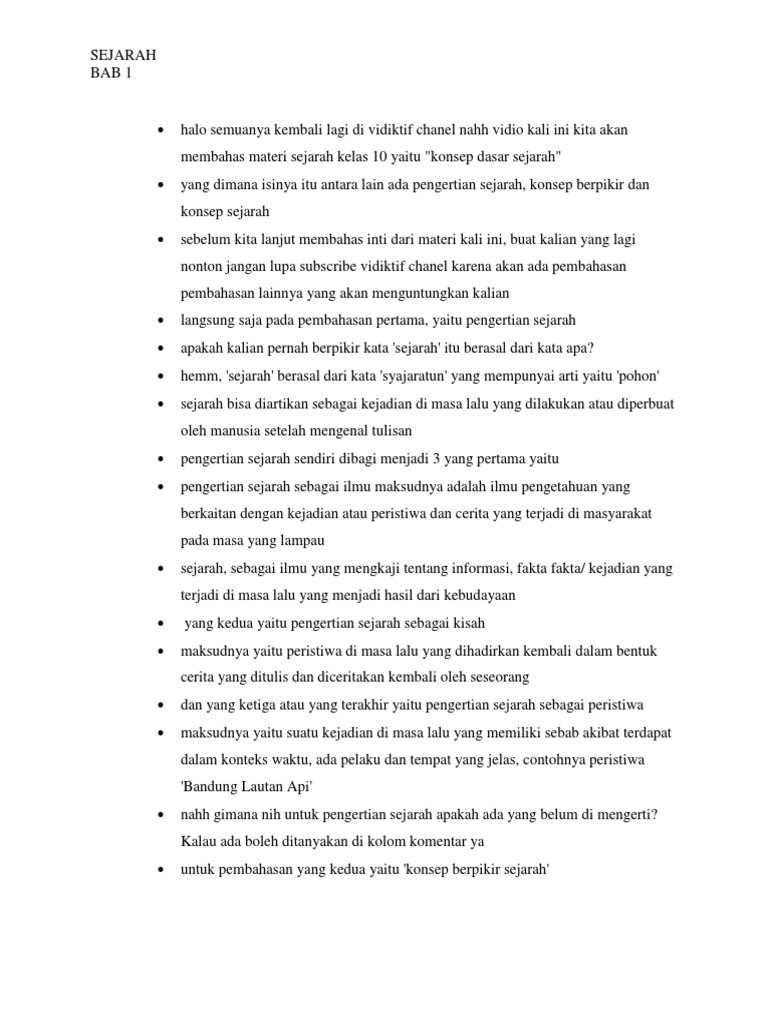 Konsep Dasar Sejarah | PDF | Sejarah