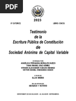 Ejemplo de Una Escritura de Constitucion de Empresa S.A de C.V en El Salvador | PDF | Junta ...