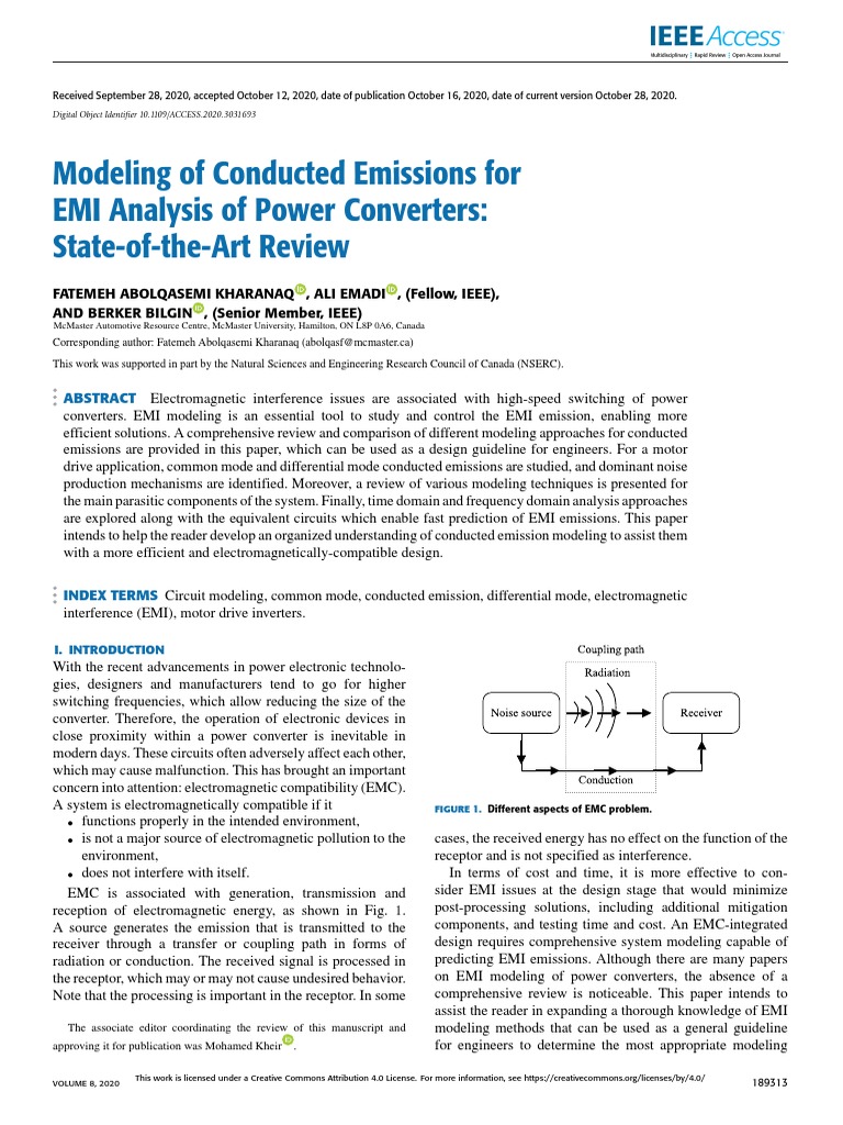 Modeling of Conducted Emissions For EMI Analysis o PDF | PDF
