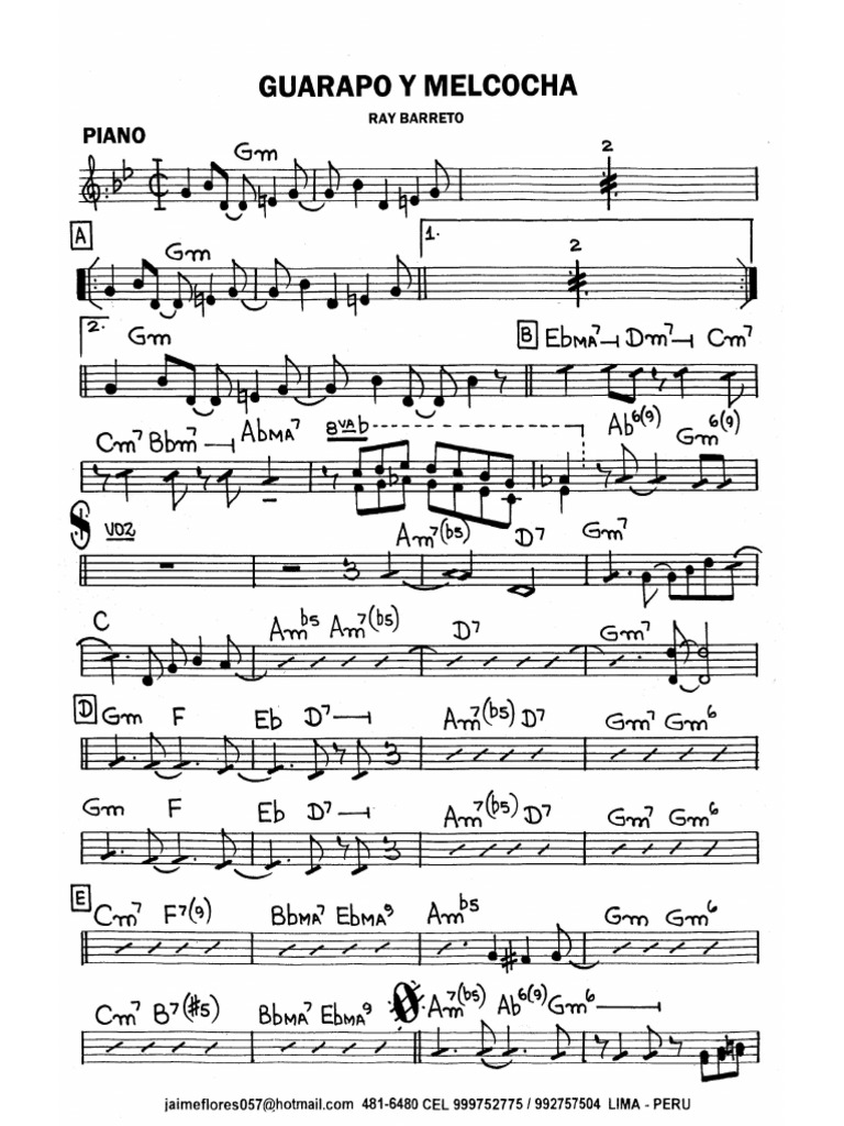 Guarapo y Melcocha - Piano | PDF