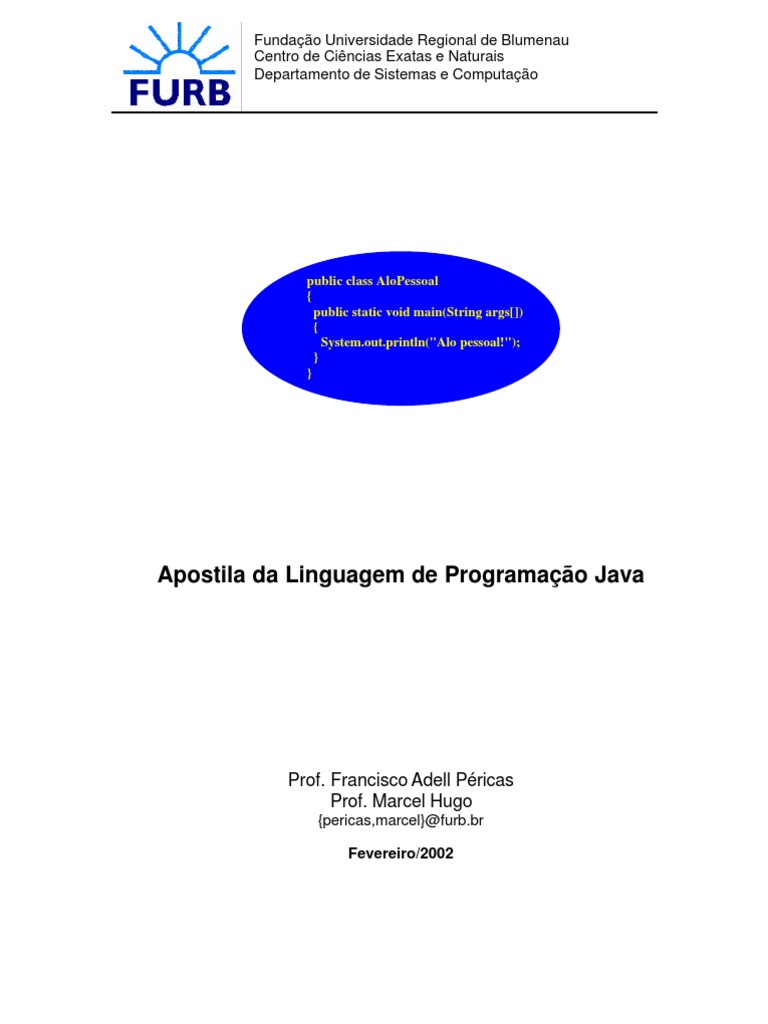 Apostila Da Linguagem de Programacao Java | PDF