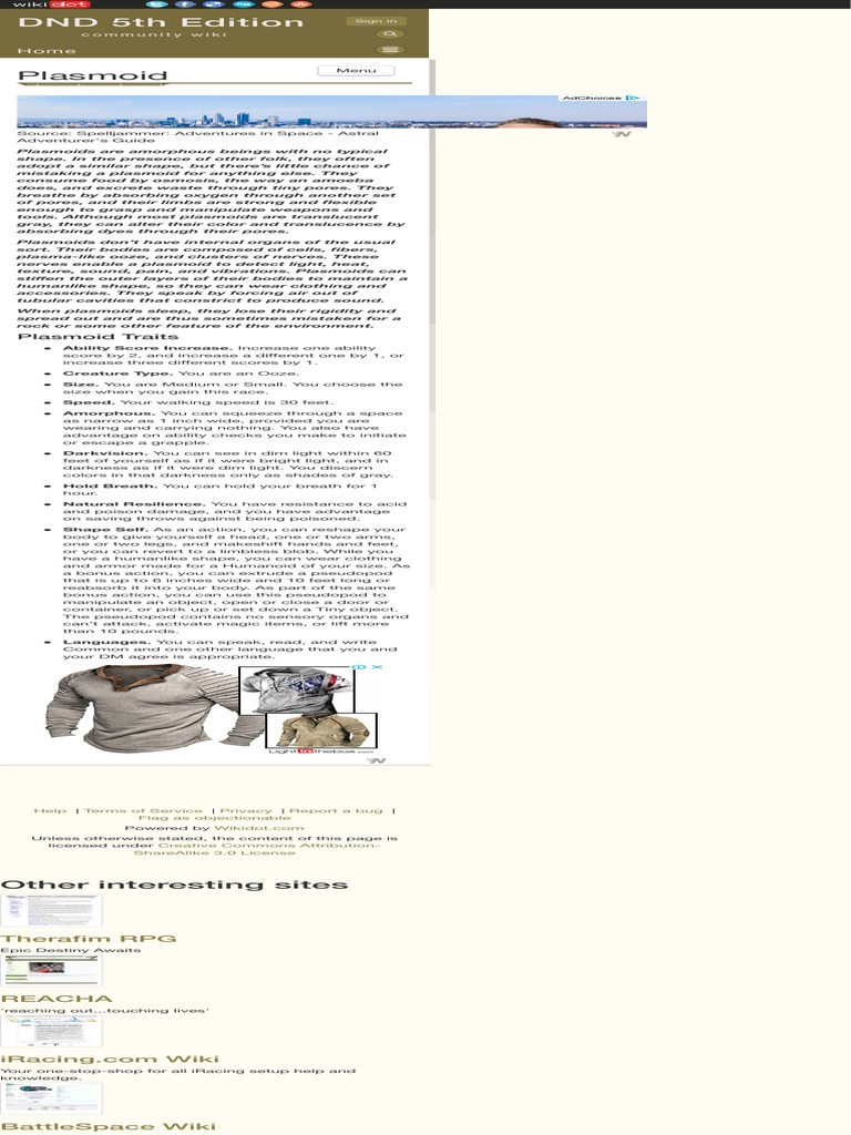 Plasmoid - DND 5th Edition.pdf | PDF