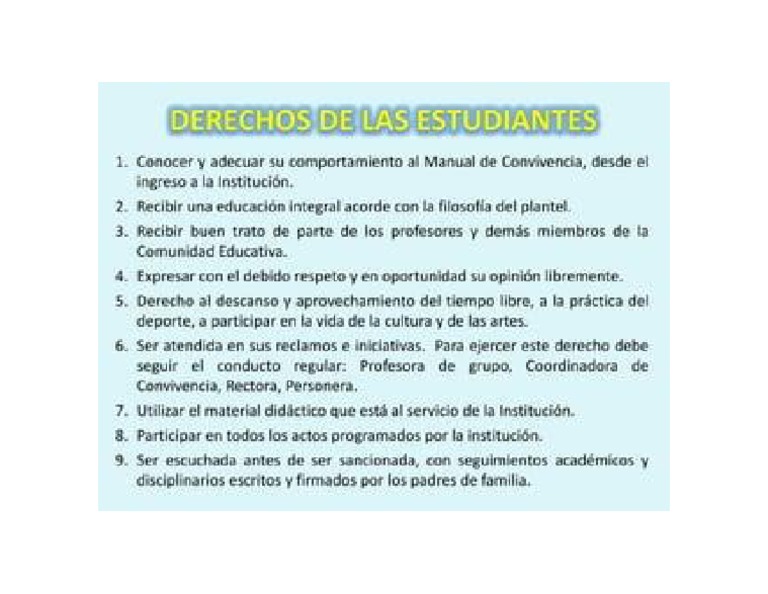 Derechos Del Estudiante | PDF