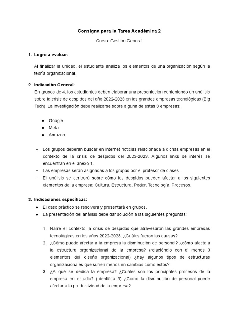 GC An17 Consigna+ta2 22C1M V3 | PDF | Business